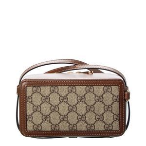 Gucci | Bags | Gucci Interlocking G Mini Gg Supreme Canvas Leather ...